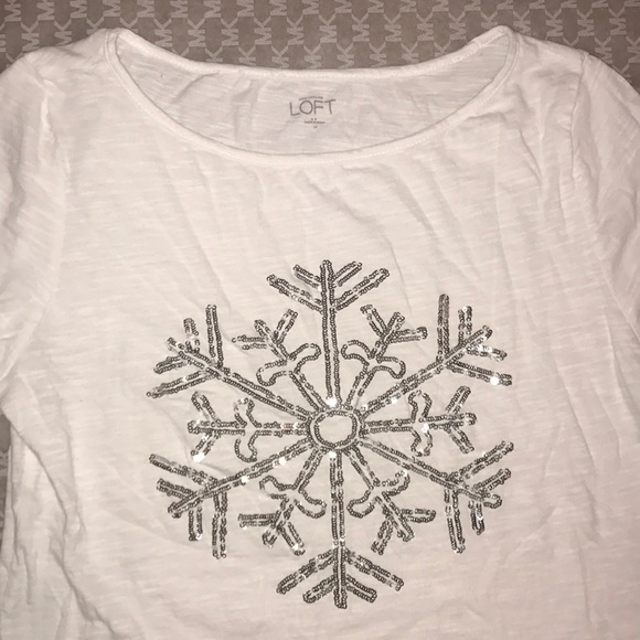 LOFT | Tops | Loft Snowflake Top | Poshmark